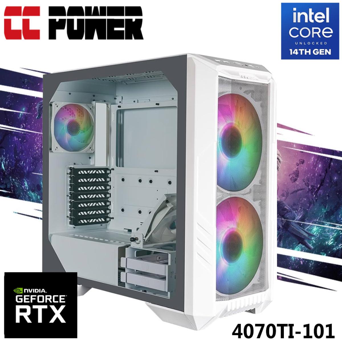 CC Power 4070TI-101 Gaming PC 14Gen Intel Core i9 K-Series 24-Cores w ...