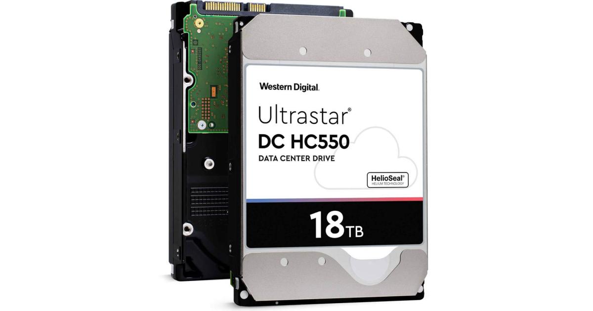 WD 18TB Ultrastar DC HC550 SATA HDD 7200 RPM Class SATA 6 Gb/s 512MB ...