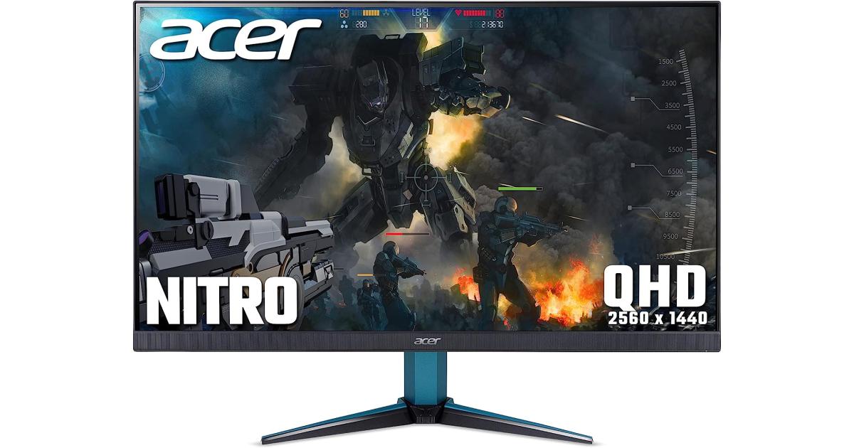 Acer Nitro VG271U 27” IPS 2K QHD 170Hz 0.5/1.0ms HDR350 Ultra-Thin Zero-Frame AMD FreeSync 2x ...