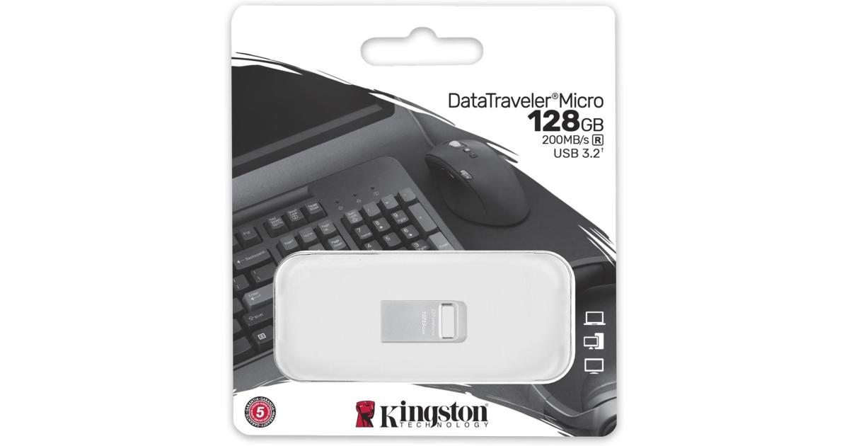 Kingston DataTraveler Micro 128GB USB Flash Drive Ultra-Small Premium ...