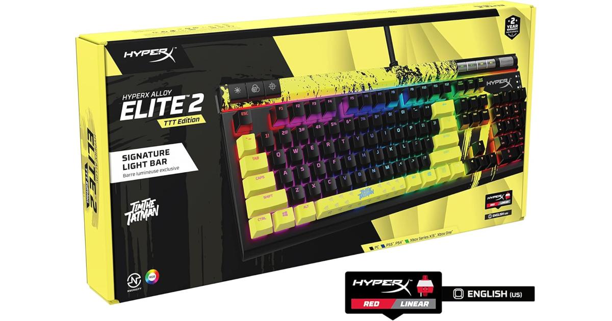 HyperX Alloy Elite 2 100% Mechanical 80M Keypresses Anti-ghosting 100% ...