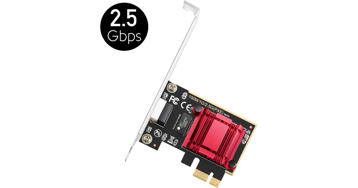 Cudy PE25 2.5Gbps PCIe Express Network Adapter Wake on LAN Flow Control ...