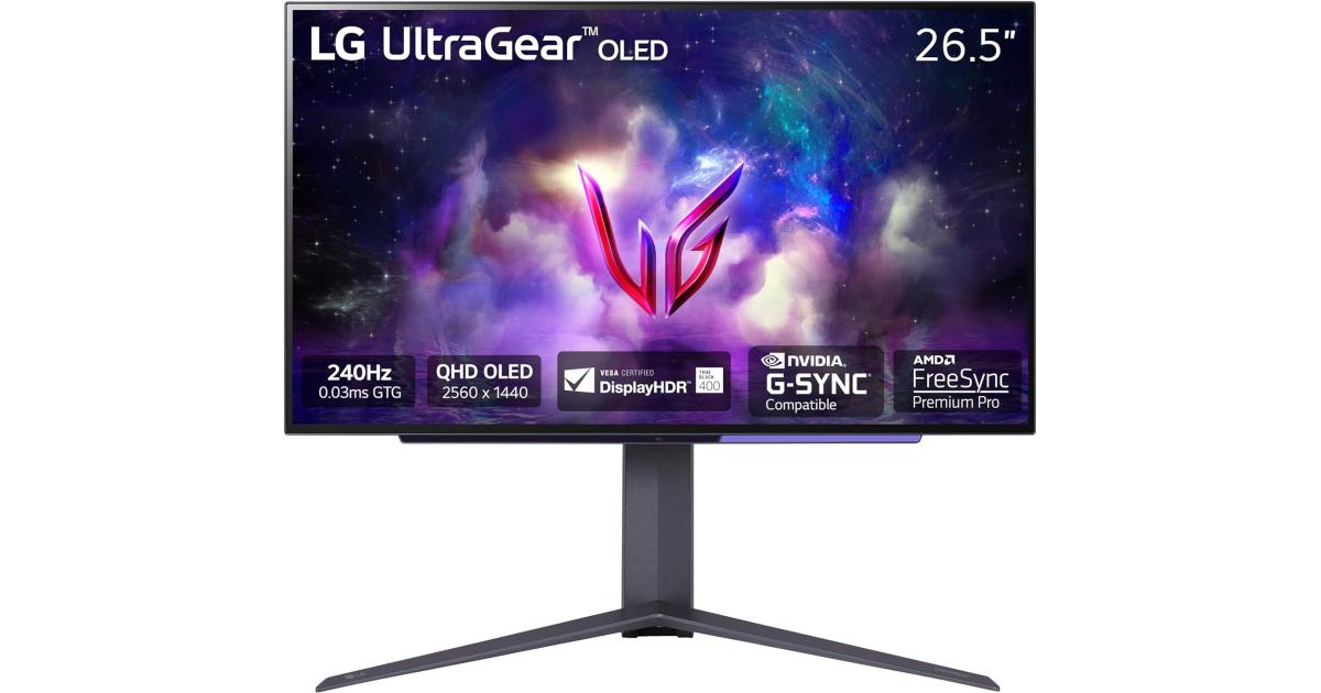 LG 27GS95QE-B UltraGear™ 27” OLED 2K HDR10 240Hz 0.03ms True Black 400 ...