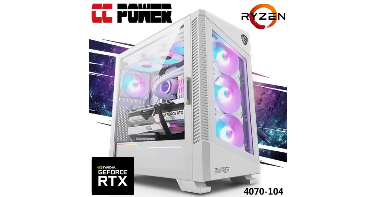 CC Power 4070-104 Gaming PC 7Gen AMD Ryzen 9 12-Cores w/ Nvidia RTX ...