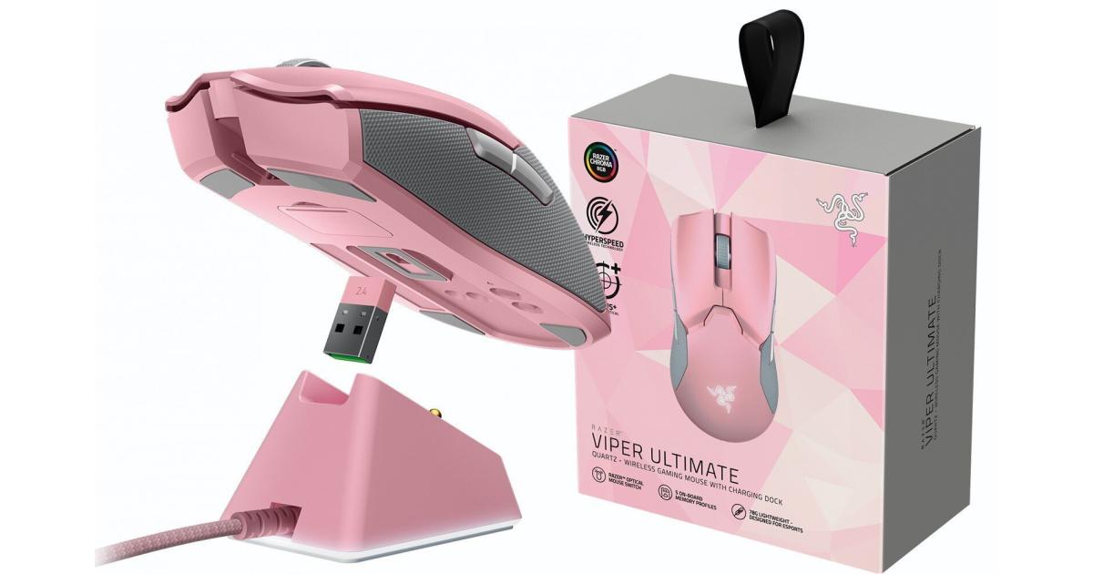 Razer Viper Ultimate Wireless Mouse w/ Dock Station HyperSpeed Light ...