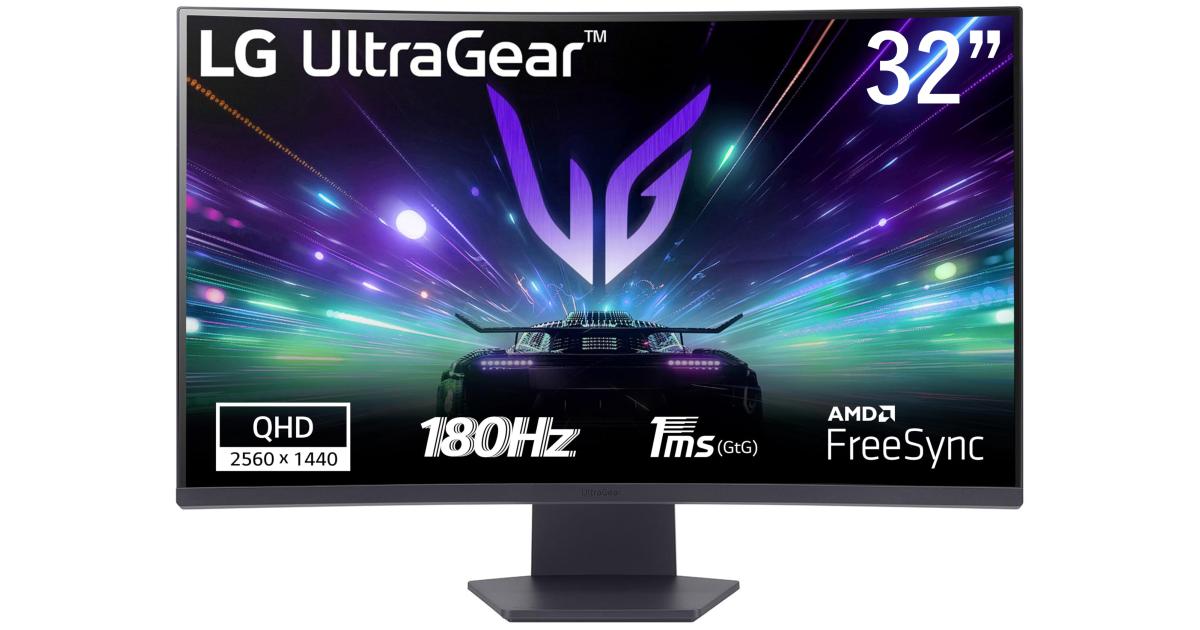 LG UltraGear 32GS60QC 32" Curved 1000R 2K QHD 180Hz 1ms HDR 10 sRGB 99% ...
