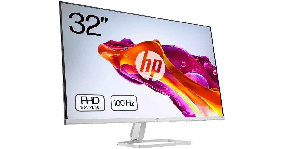 HP 532sf 32" Ultraslim Full HD Monitor 100Hz 99% sRGB Color 300 Nits 2x ...