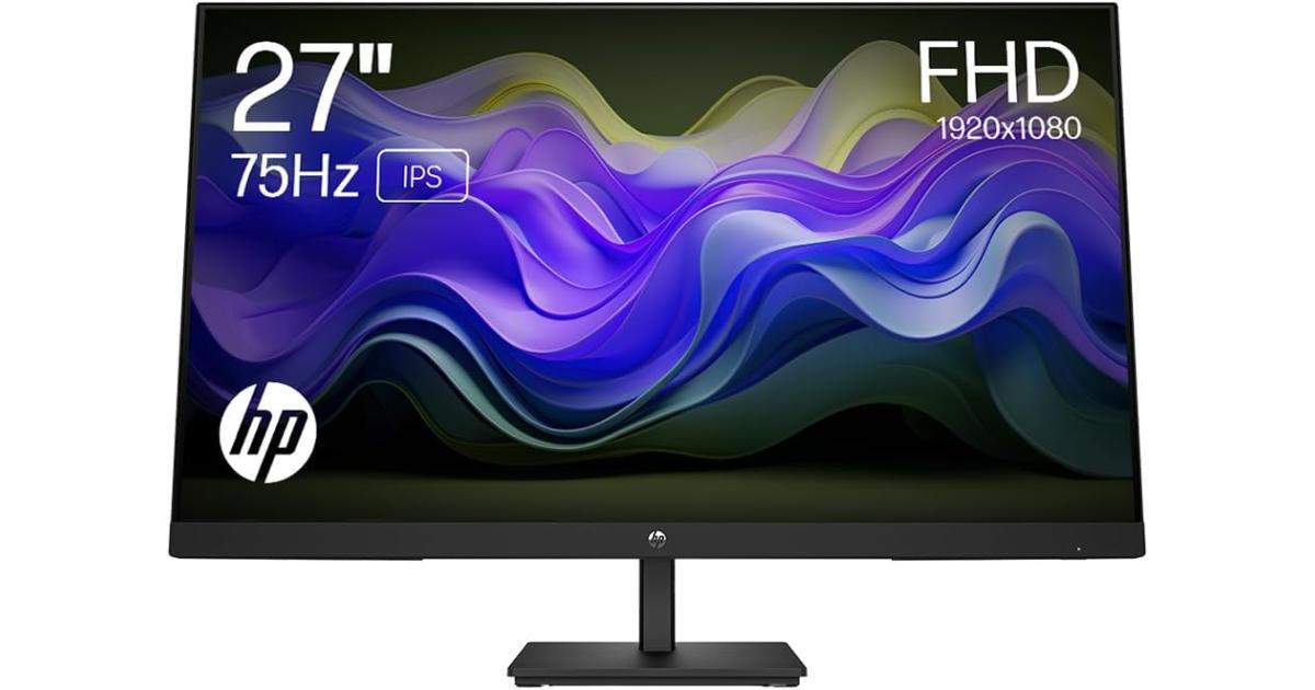 HP V27ie G5 27" IPS Full HD 75Hz Micro-Edge Bezel Low-Blue Light Filter ...