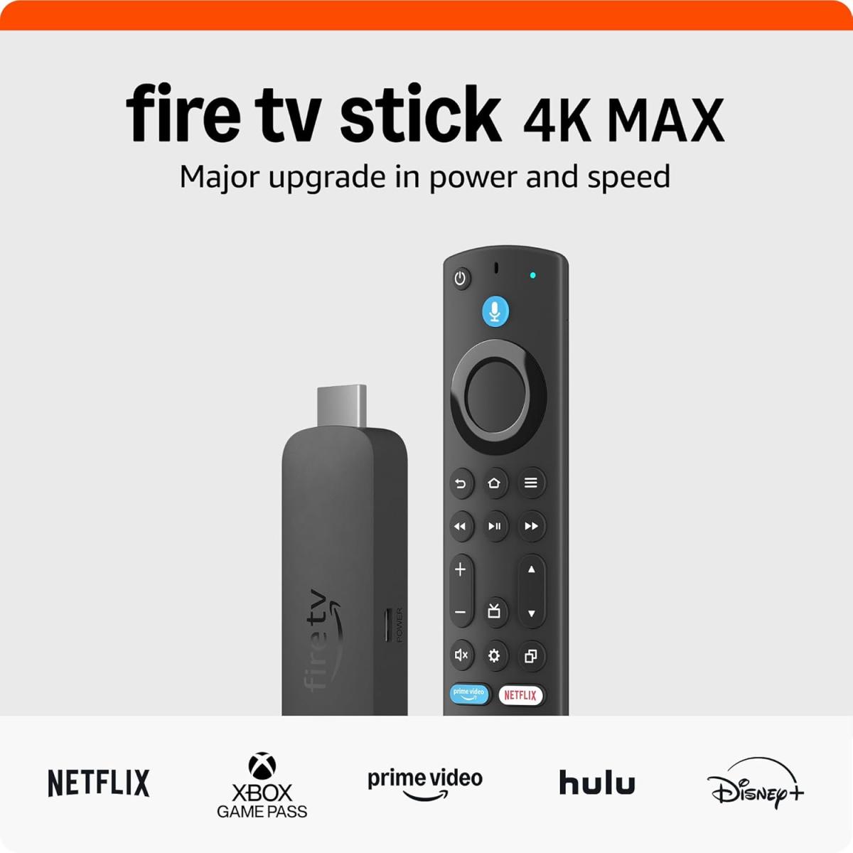 Amazon Fire TV Stick 4K Max streaming device, with AI-powered Fire TV ...