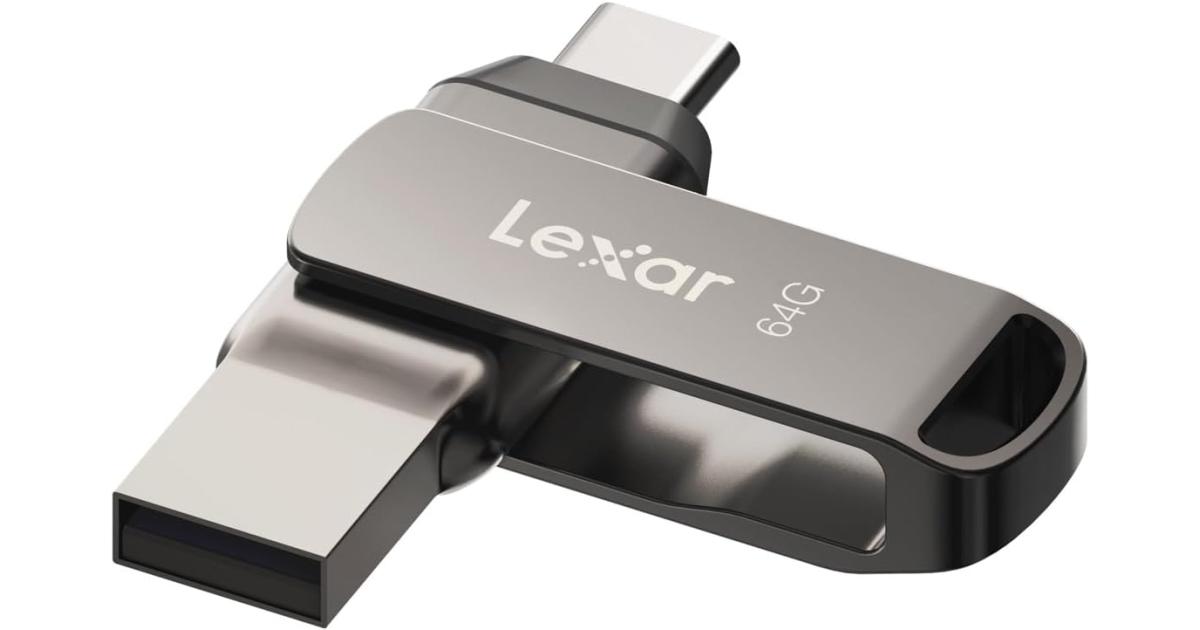 Lexar 64GB JumpDrive Dual Drive D400 USB 3.1 Type-C and Type-A Flash ...