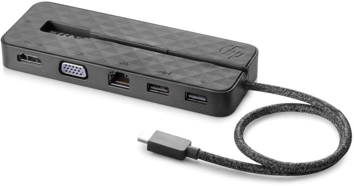 HP Travel Dock USB-C Port Replicator (USB 2.0, USB 3.0, Ethernet, VGA ...
