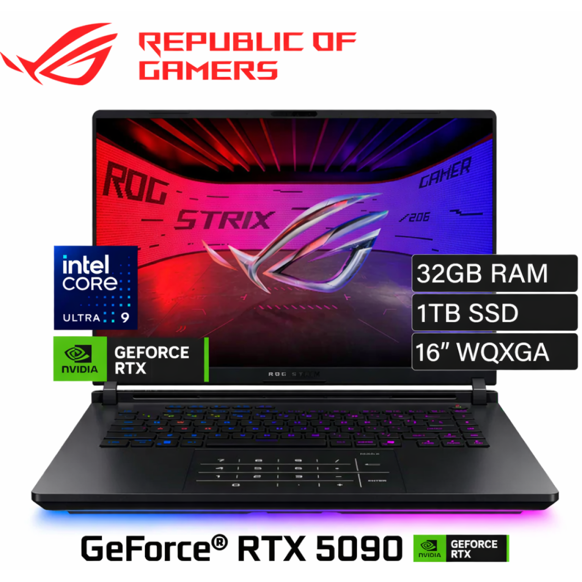 ASUS ROG Strix SCAR 16 (2025) G635 NEW Intel Core Ultra 9 Gen II 275HX ...