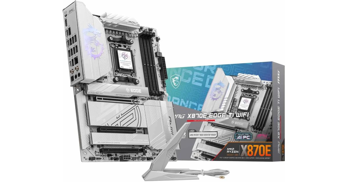 MSI MPG X870E EDGE TI WIFI AM5 ATX AMD X870E Chipset DDR5 3x PCI-E x16 ...