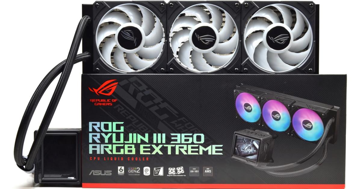 ASUS ROG RYUYJIN III 360 ARGB Extreme All-in-one AIO CPU Liquid Cooler ...