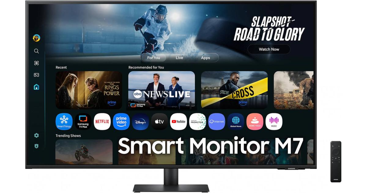 SAMSUNG M7 43" M70F Smart Monitor VA 4K UHD Resolution, 60Hz Refresh ...