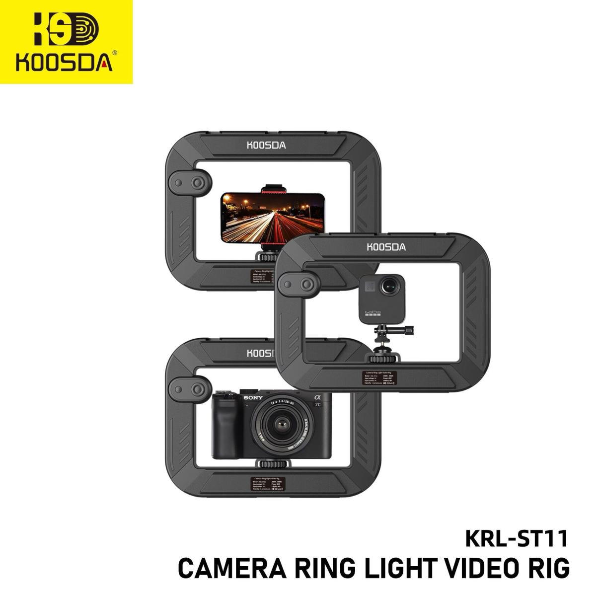 KOOSDA KRL-ST11 Camera Ring Light Video Ring Adjustable Color ...