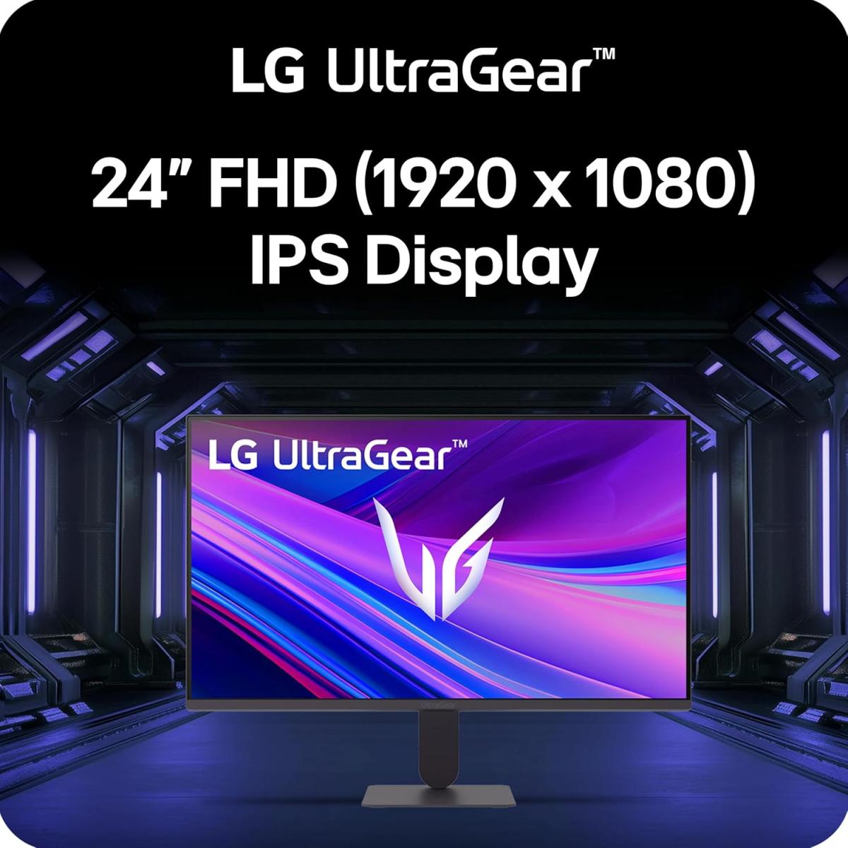 LG 24G411A Ultragear 24" Full HD IPS Gaming Monitor, 144Hz (O/C), 1ms ...