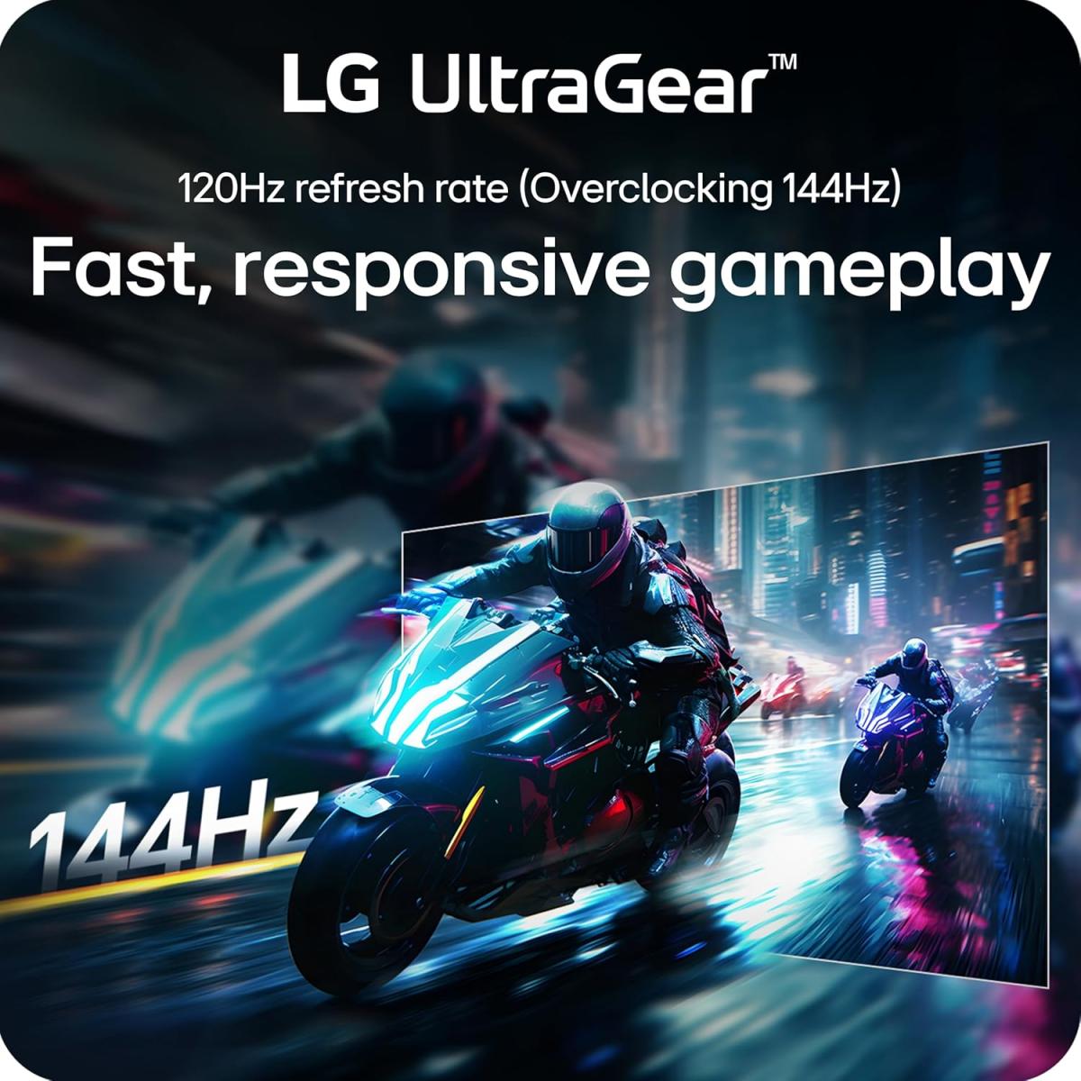 LG 24G411A Ultragear 24" Full HD IPS Gaming Monitor, 144Hz (O/C), 1ms ...