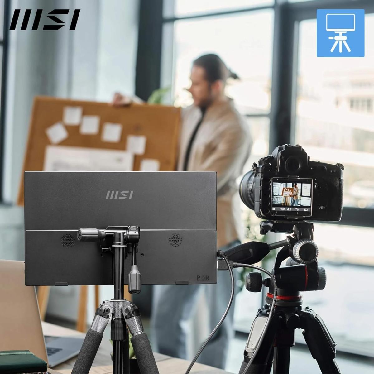 MSI Pro MP165 E6 Portable Monitor, 15.6" FHD IPS 1080p, USB Type-C ...