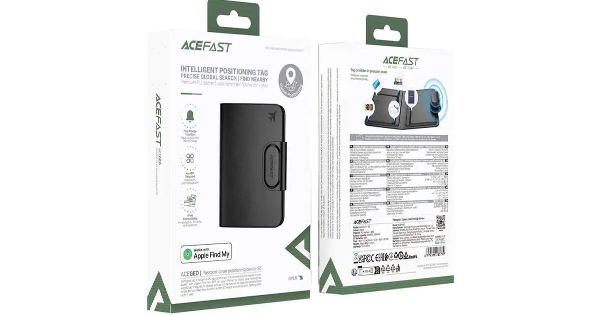 ACEFAST S6 Passport Cover Positioning Device Works with Apple Find My ...