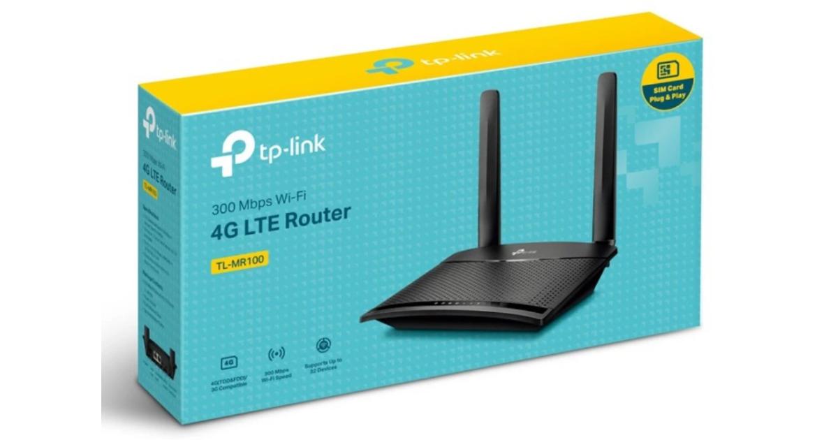 TP-Link TL-MR100 300 Mbps 4G LTE SIM Slot Unlocked Wi-Fi Router No ...