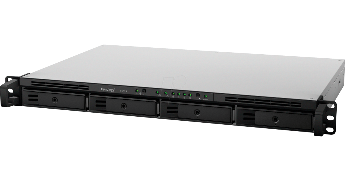 Synology RackStation RS819 4 Bay 1U Rackmount NAS Enclosure | RS819 ...
