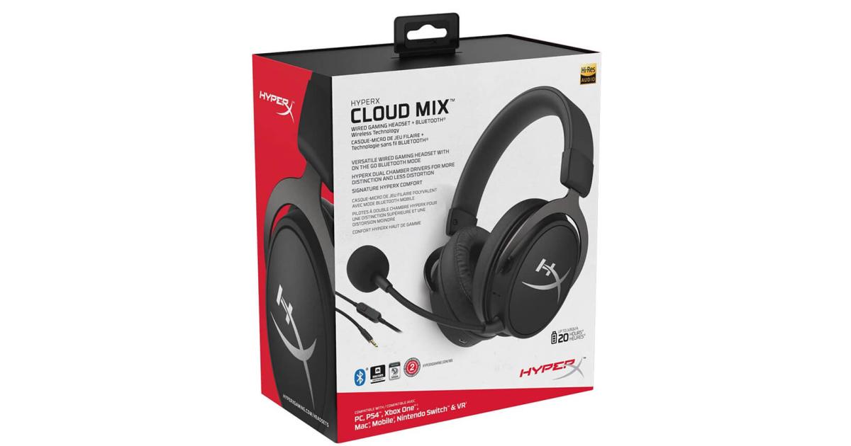 HyperX Cloud Mix Gaming Headset Wireless Bluetooth + Wired Option | HX ...