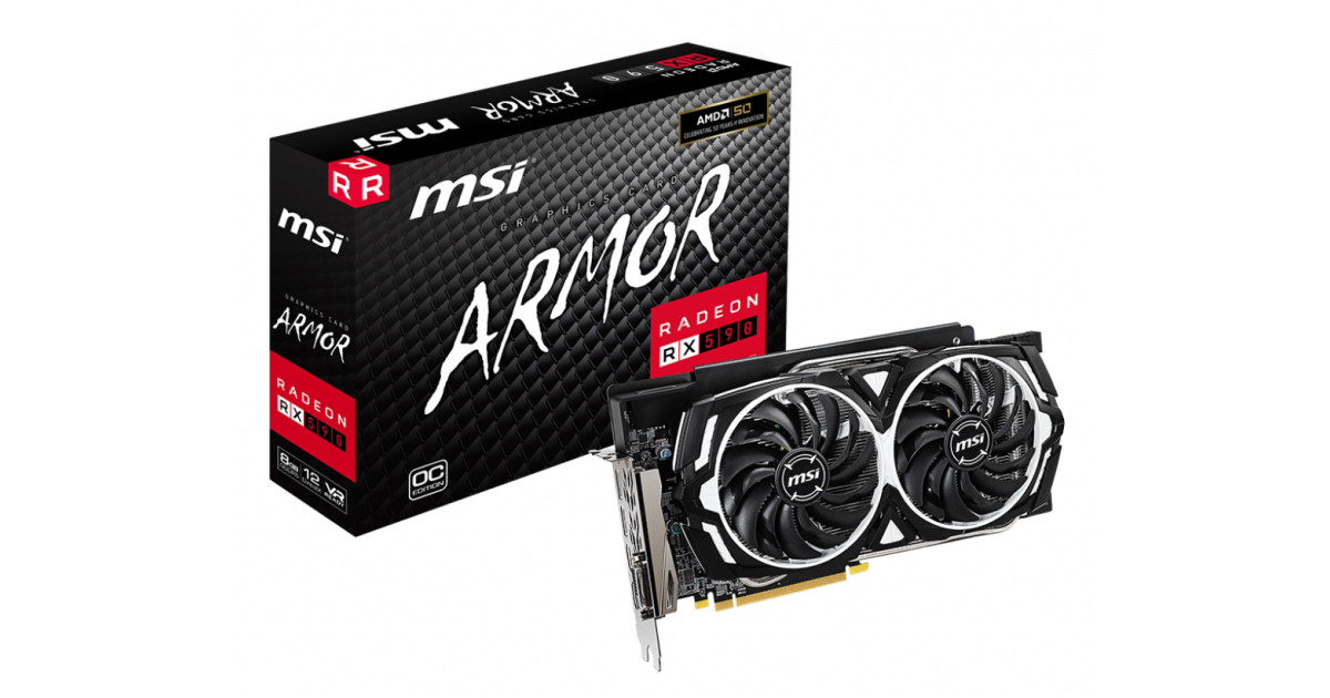 MSI AMD Radeon RX 590 ARMOR OC 8GB GDDR5 Graphics Card | Radeon RX 590 ...