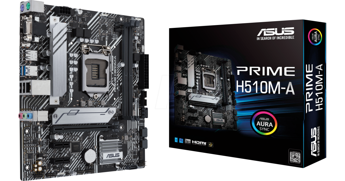 ASUS PRIME H510M-A Intel H510 M.2 Micro ATX Motherboard | PRIME H510M-A ...