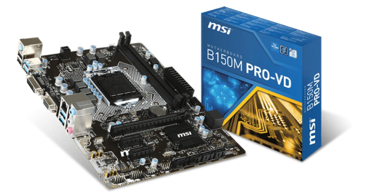 MSI B150M PRO-VD Intel B150 MicroATX Motherboard | B150M PRO-VD | City ...