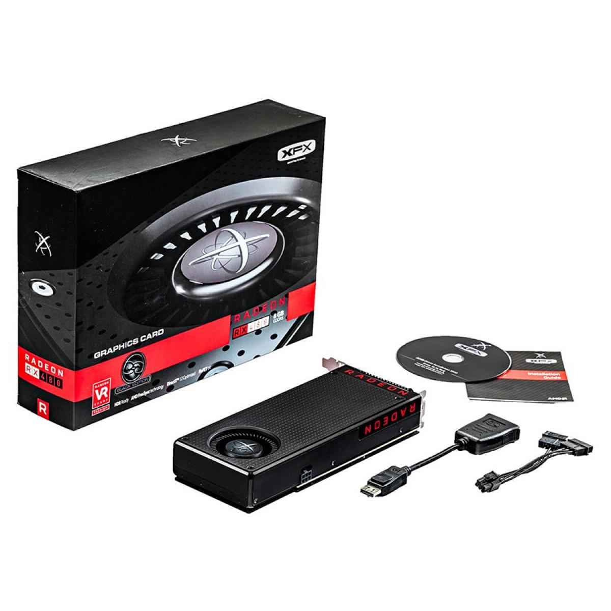 XFX AMD Radeon RX 480 8GB GDDR5 Black Edition | RX480M8BBA6 | City ...
