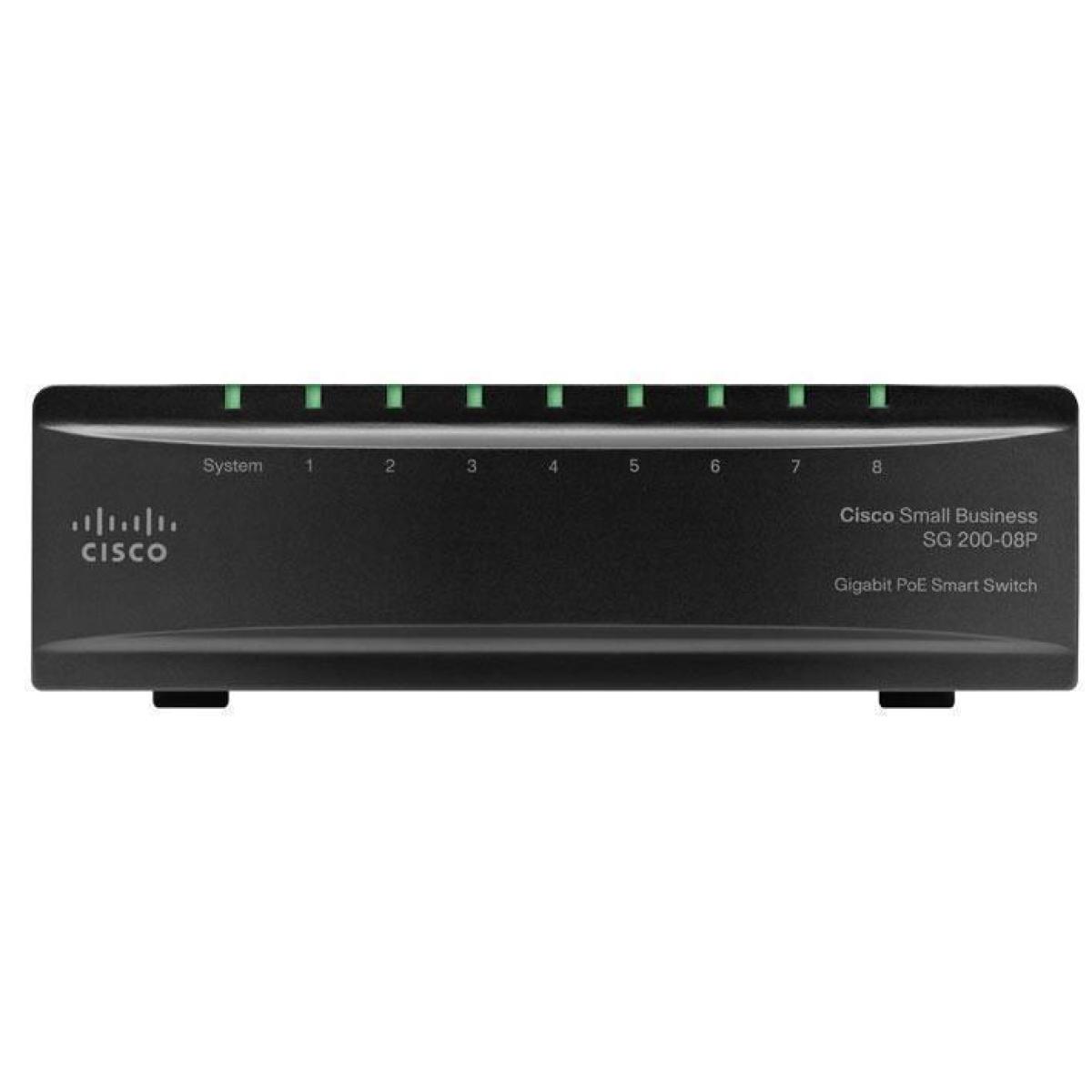 Cisco Smart 8-Port Gigabit Ethernet PoE Switch | SG200-08P | City ...